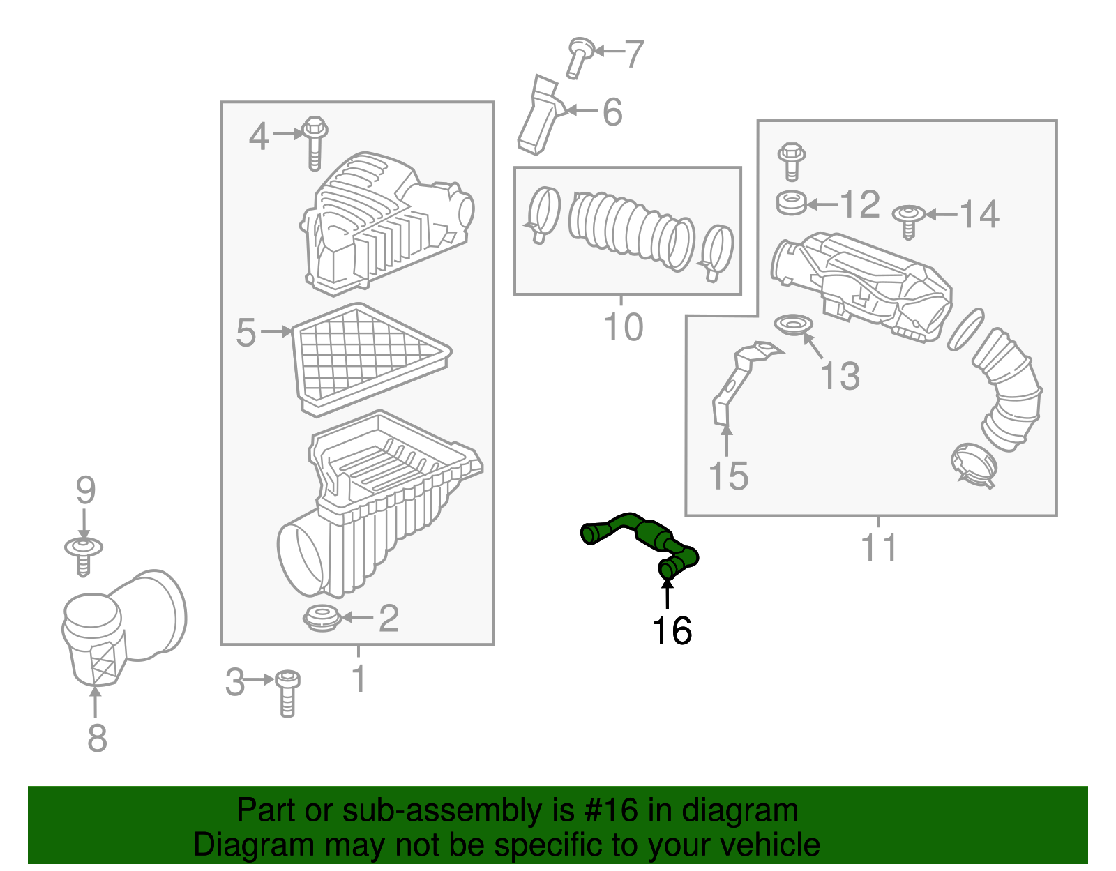 2013-2021 GM Positive Crankcase Ventilation (PCV) Tube 12627132 GM ...