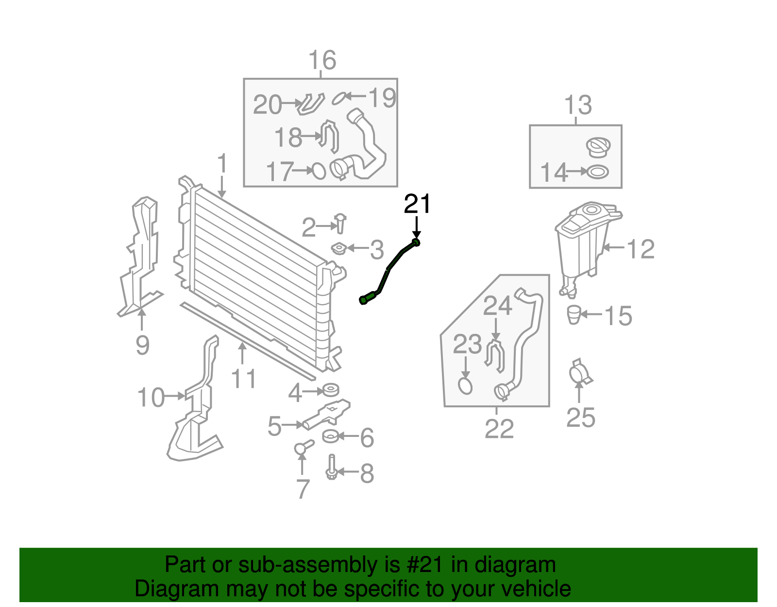 2013-2017 Audi Overflow Hose 8K0-121-081-BF | Retail Performance Auto Parts