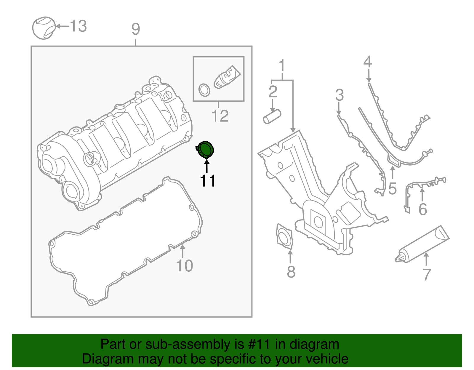 2008-2018 Porsche Valve Cover Seal 948-105-937-02 | OEM Parts Online
