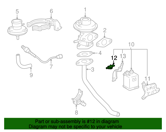 1996-2000 Toyota Valve, Vacuum Switch 90910-12271 | OEM Parts Quick