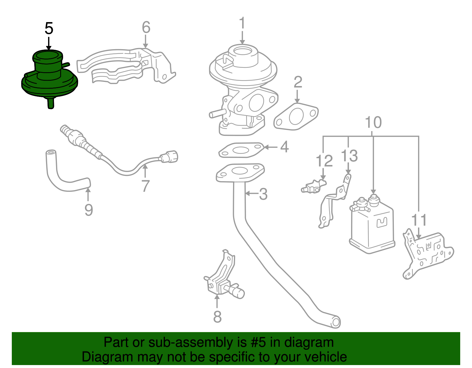 1987-2002 Toyota Exhaust Gas Re-Circulation (Egr) Vacuum Delay Valve ...