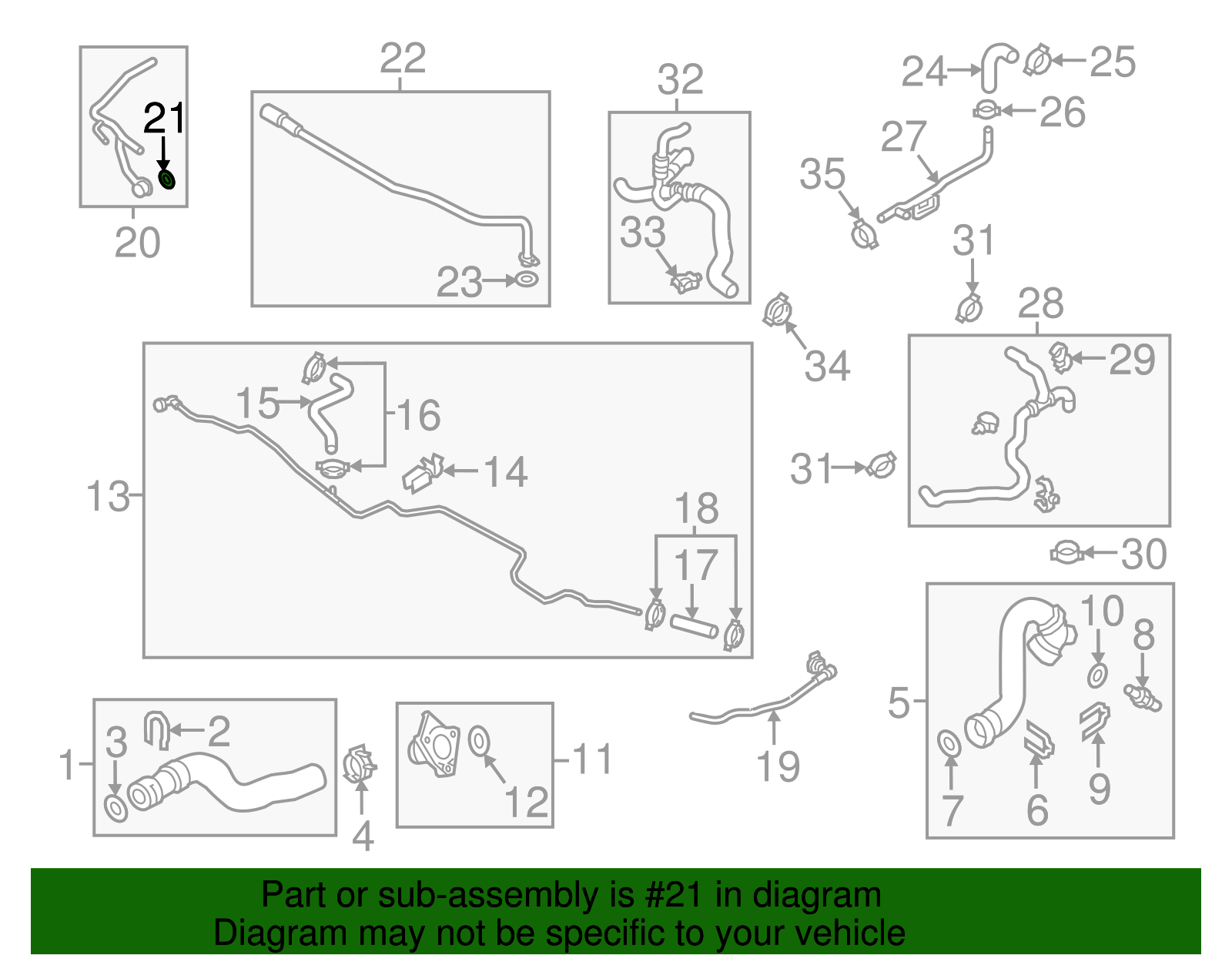 2007-2023 Audi Engine Coolant Pipe O-Ring WHT-001-011 | OEM Parts Online