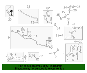 2013-2018 Audi Engine Coolant Pipe O-Ring WHT-005-652 | Genuine Audi Parts