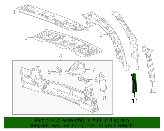 2021-2022 Cadillac Water Drain Panel 84379370 | GMPartsDirect.com