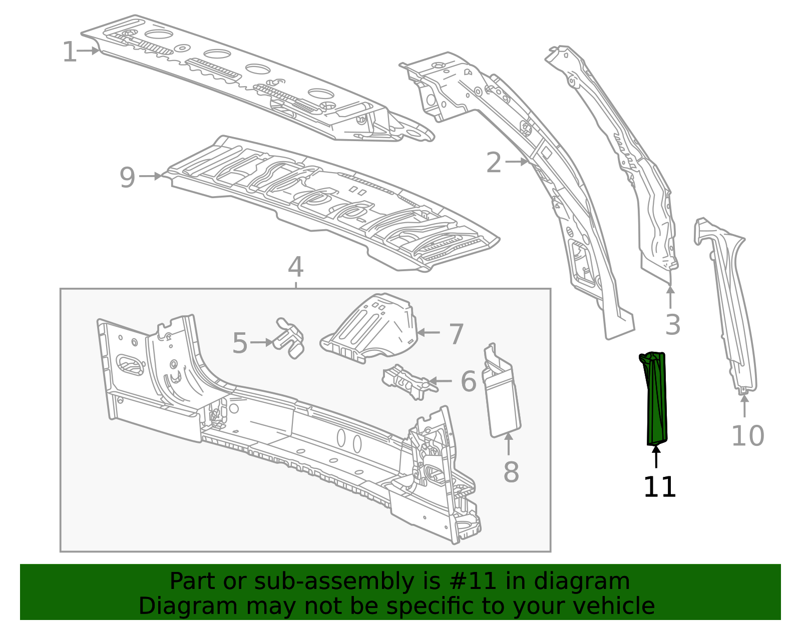 Buy Genuine GM Auto Parts - Gutter (Part # 84379369) | GM Parts Store
