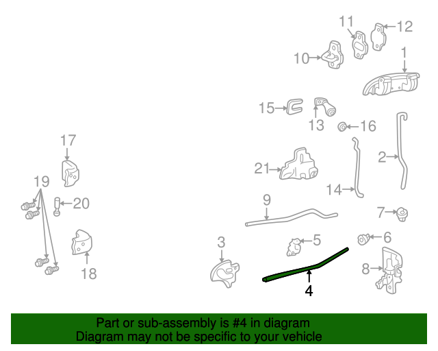 1995-2005 GM Rod Assembly-Front S/D I/S Hdl 22574372 | GMPartsDirect.com