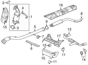 2016-2019 Buick Cascada Exhaust Muffler 13423330 | GMPartsDirect.com