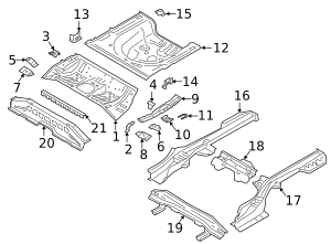 2019-2020 Kia Forte Spare Tire Panel Reinforcement - Driver's Side (LH ...