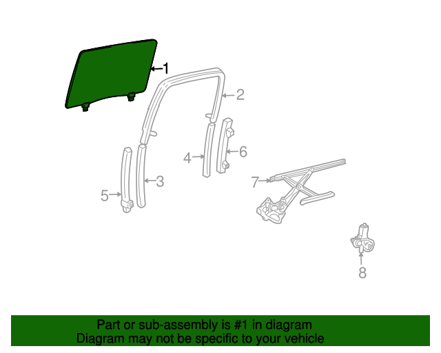2005-2015 Toyota Tacoma Door Glass 68104-04040 | OEM Parts Online
