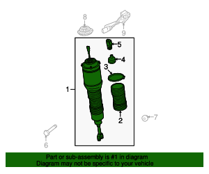Audi OEM Shock Assembly Part# 4E0-616-040-AP | OEM Vehicle Parts