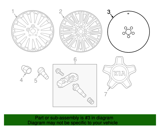 2016-2017 Kia K900 Spare Wheel 52910-B1900 | OEM Parts Online
