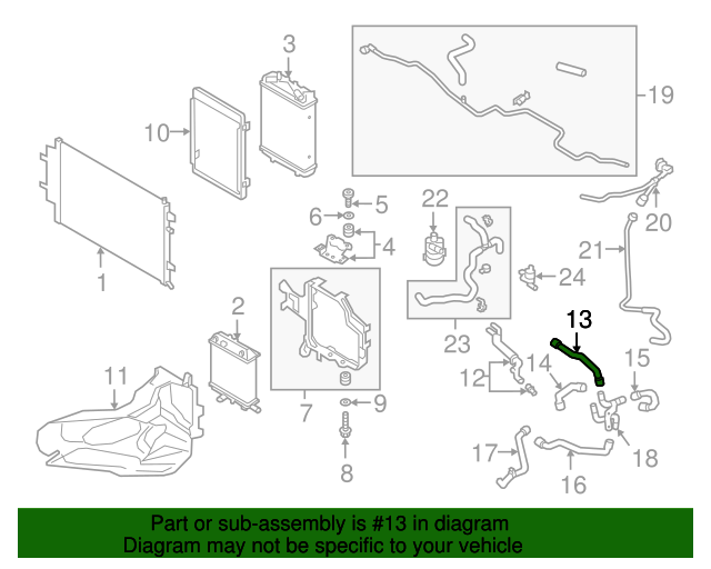4H0-121-057-N - Front Hose 2016-2018 Audi S8 | Audi OEM Parts