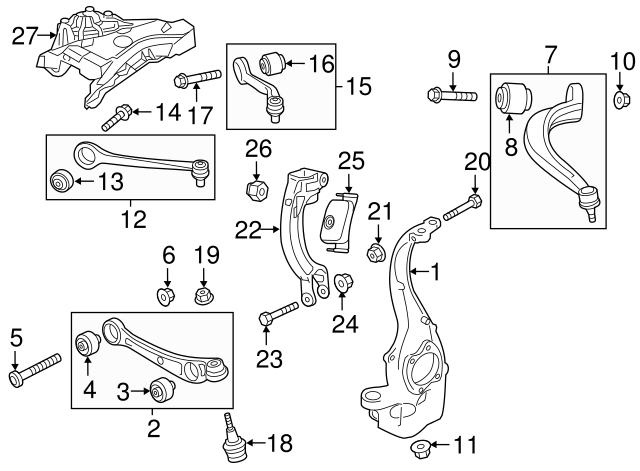 4H0-407-506-F - Ft Upper Control Arm 2011-2018 Audi | Audi OEM Parts