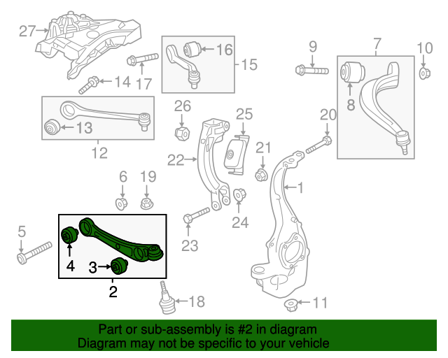 2011-2018 Audi Lower Control Arm 4H0-407-151-C | Audi USA Parts