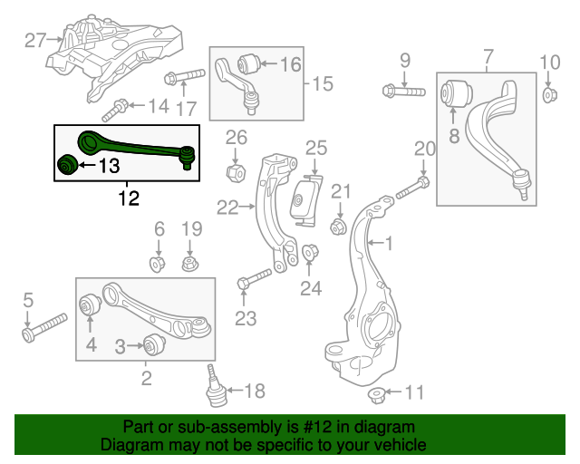 2011-2018 Audi Ft Upper Control Arm 4H0-407-505-F | Audi USA Parts