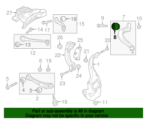 2011-2017 Audi Rear Lower Control Arm Bushing 4H0-407-183-C | OEM Parts ...