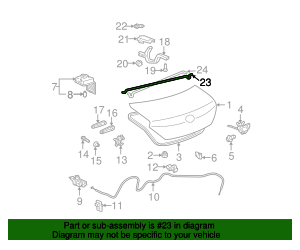 64531-06060 - Trunk Torque Rod - 2004-2005 Toyota Solara | Sparks Parts
