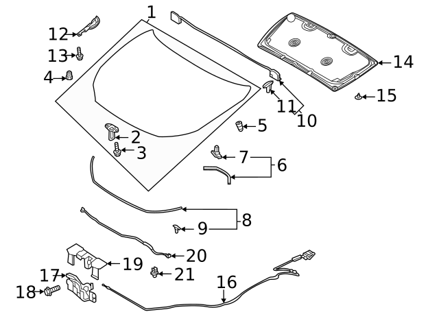 2020-2023 Mazda CX-30 Release Cable dfr556720 | AutoNationParts.com