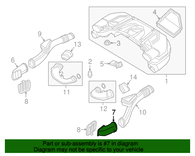 Genuine BMW 13-71-8-613-148 | Inlet Duct | FREE Shipping on Most Orders ...