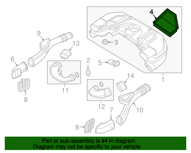 13-71-8-613-251 - Air Filter 2016-2021 BMW | AutoNationParts.com