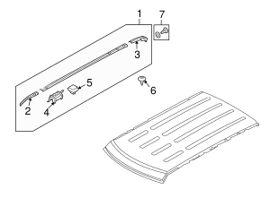 2010-2013 Kia Soul End Cap Molding Clip 87715 2K000 | QuirkParts