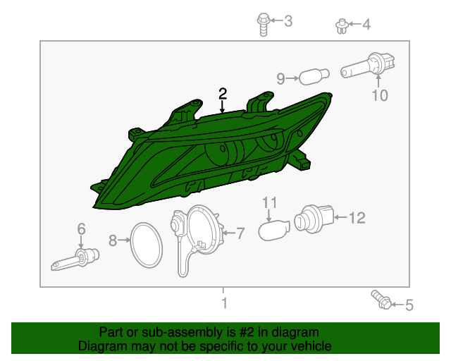 81170-0T030 - Lens & Housing Left 2013-2015 Toyota Venza | Longo Toyota ...