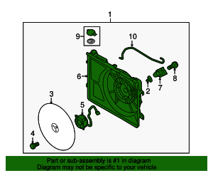 2010-2013 Kia Fan Assembly 25380-1M050 | Kia Automotive Parts