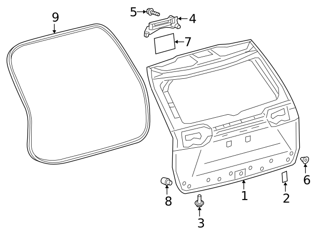 Genuine OEM Lift Gate Part# 67005-0R290 Fits 2019-2020 Toyota RAV4: Up ...
