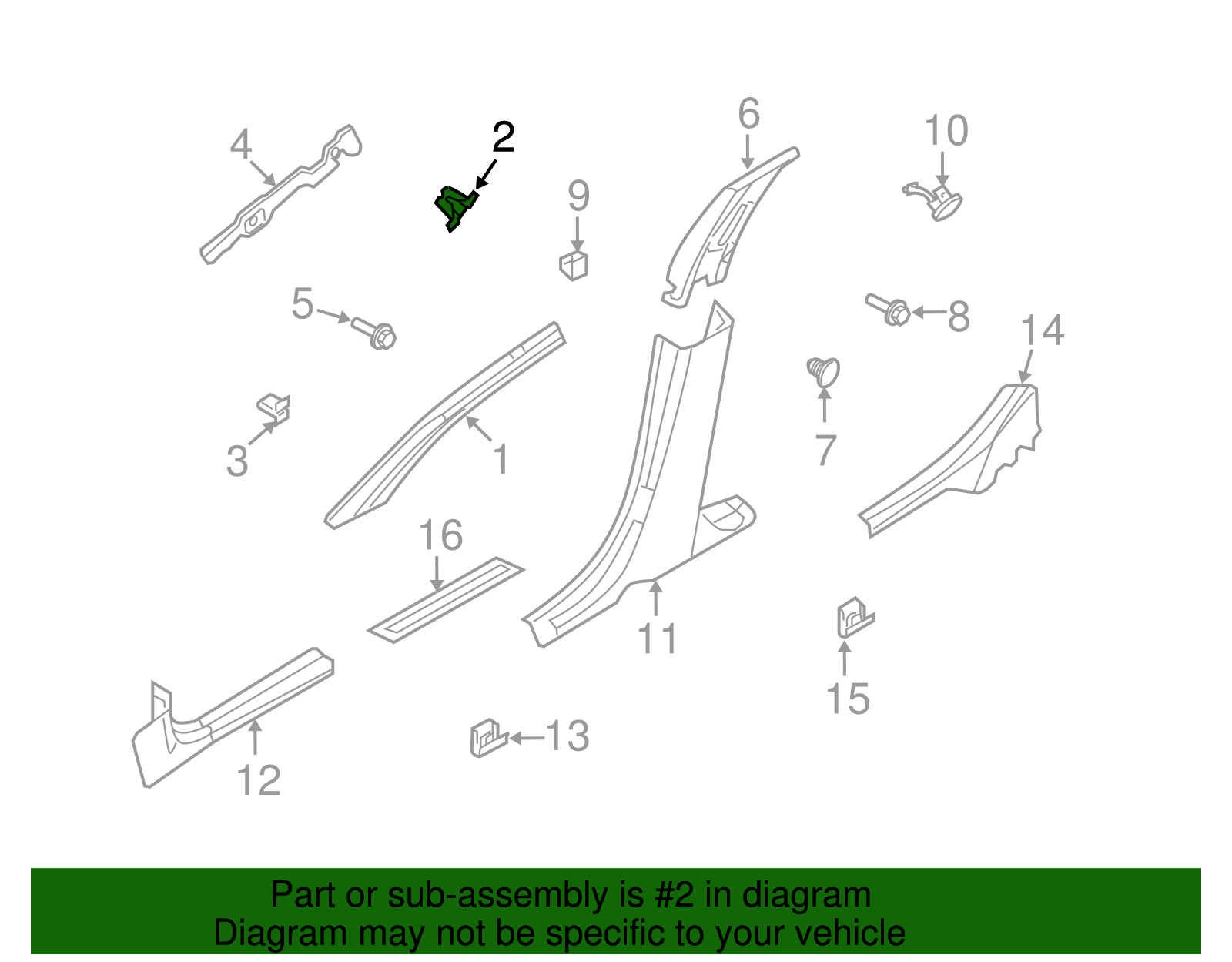 2009-2019 Ford Windshield Pillar Trim Retainer W711044-S403 | OEM Parts ...