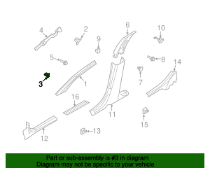 2010-2019 Ford Overhead Console Retainer Clip -W711045-S439 | QuirkParts
