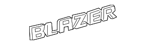 2020-2025 Chevrolet Blazer Black Liftgate Vehicle Name Plate 84188529 ...