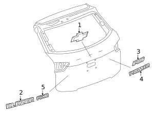 84188530 - Black Liftgate Transmission Name Plate 2020-2024 Chevrolet ...