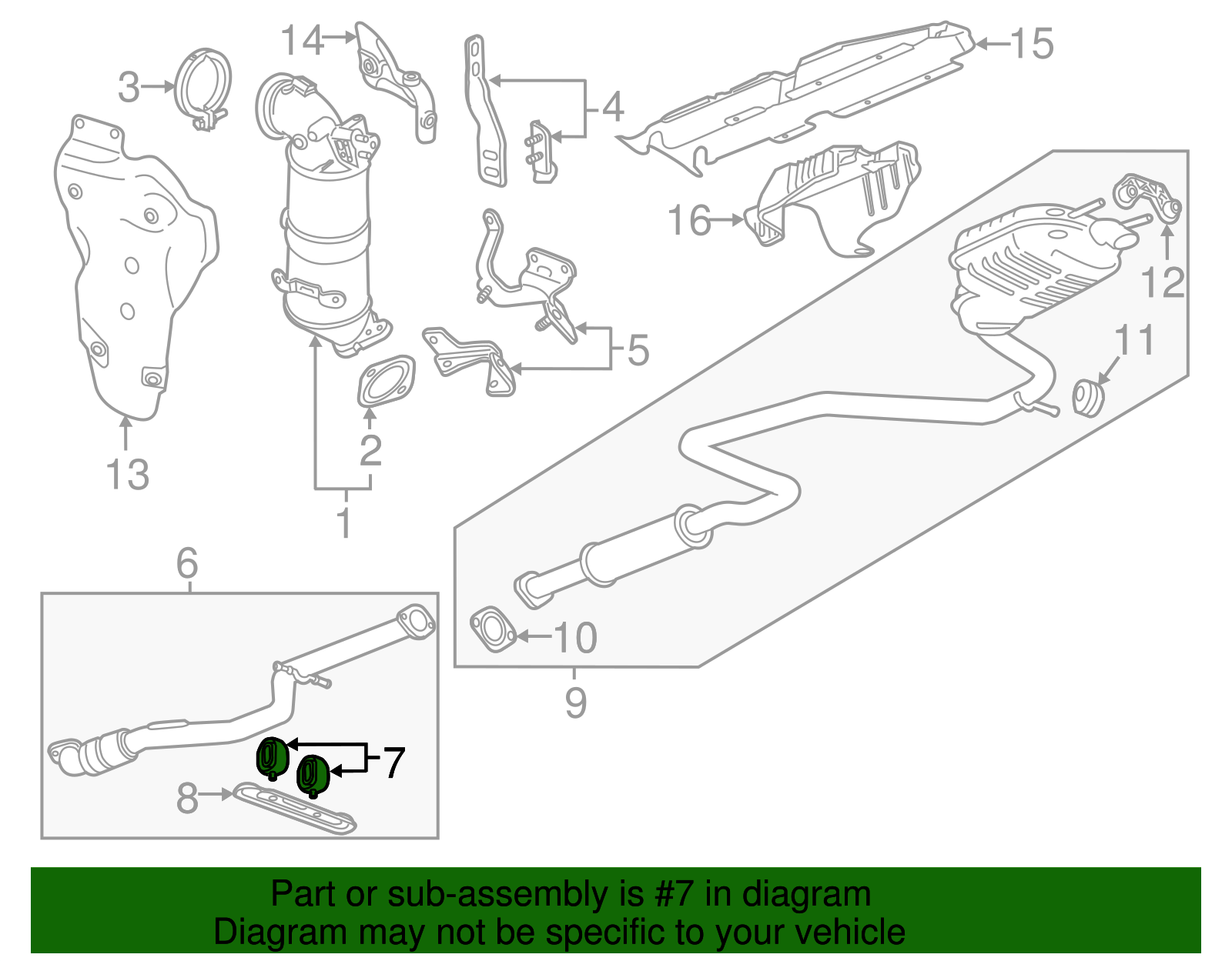 2016-2025 GM Exhaust Front Insulator 84129717 GM | GMPartsDirect.com