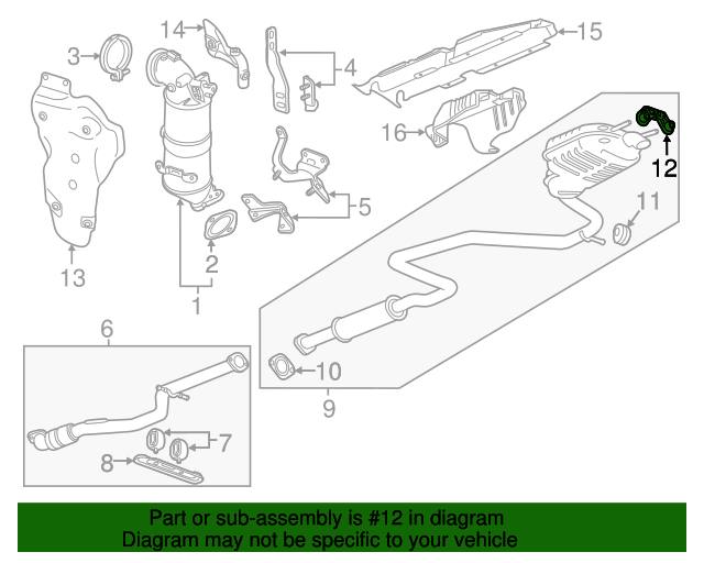 2016-2022 GM Exhaust Muffler Insulator 23156335 | TascaParts.com