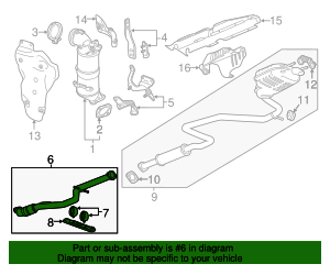 2016-2025 Chevrolet Malibu Exhaust Front Pipe 84413377 GM ...