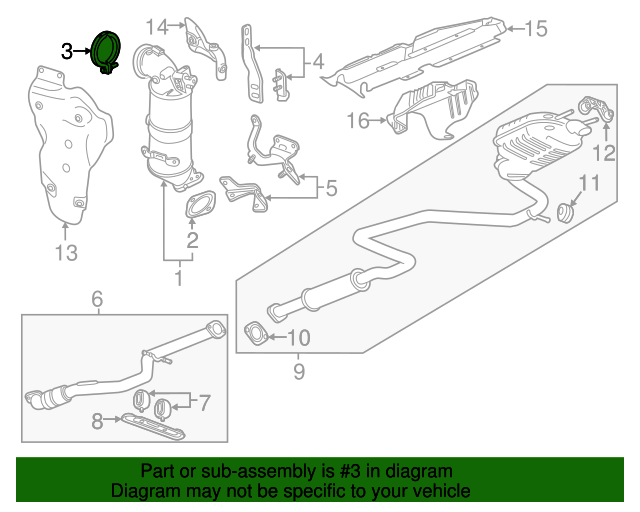 2016-2023 GM Exhaust Pipe Clamp 12643268 | AutoNationParts.com