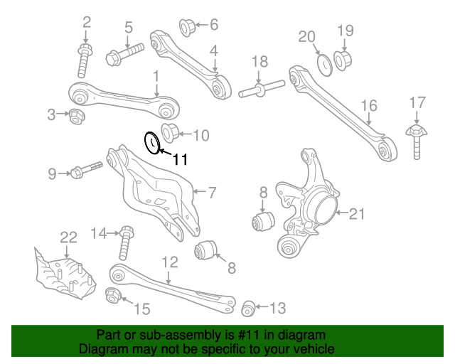 1999-2023 BMW Lower Control Arm Washer 33-30-6-786-187 | BMWPartsDirect.com