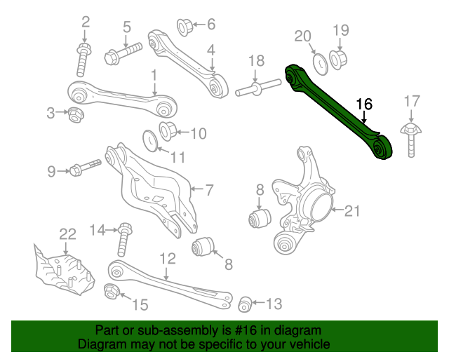 33-32-6-792-533 - Track strut with rubber mount 2012-2023 BMW ...