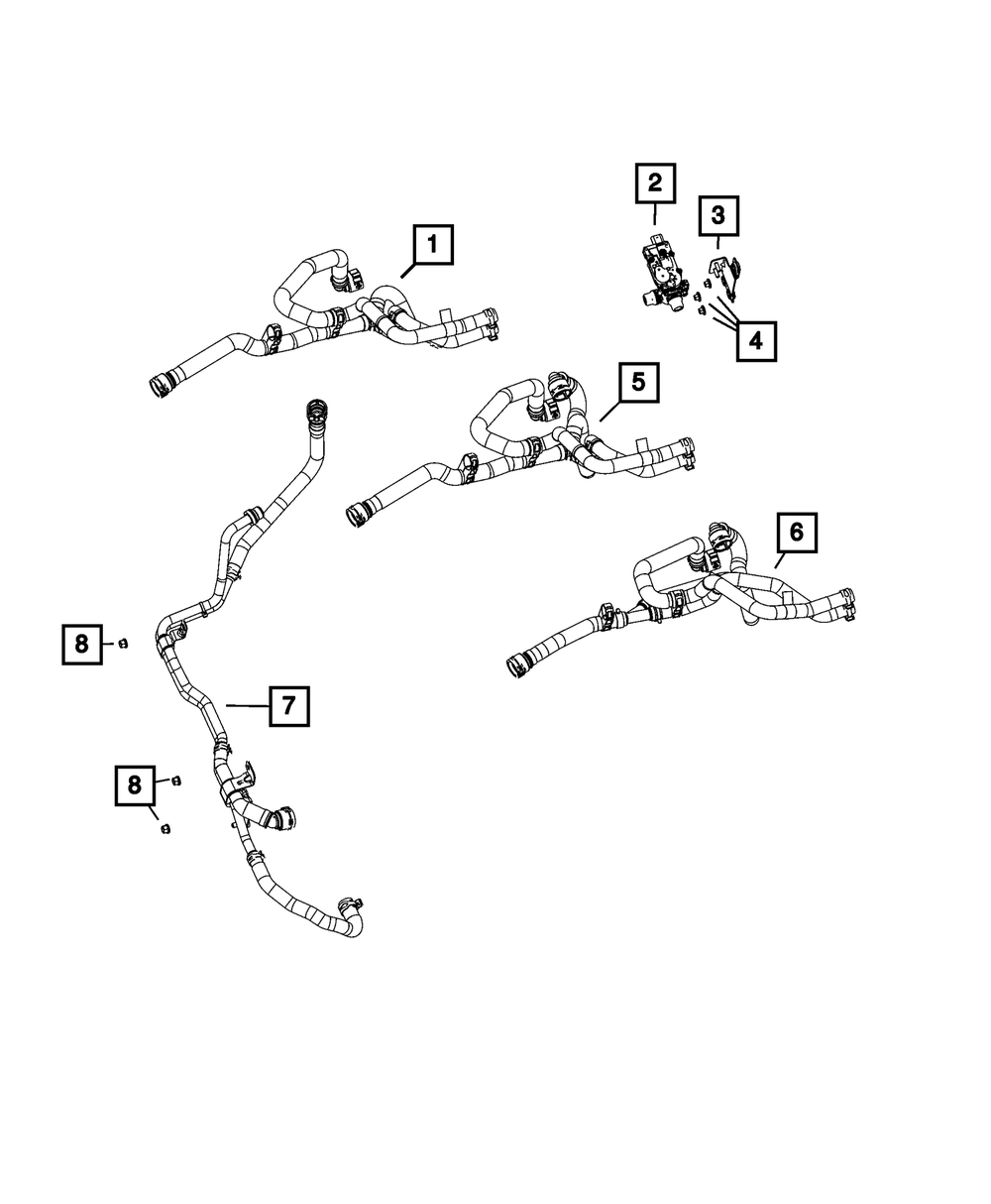 2025 Ram 1500 Heater Supply And Return Hose 68564585AA | My Mopar Parts