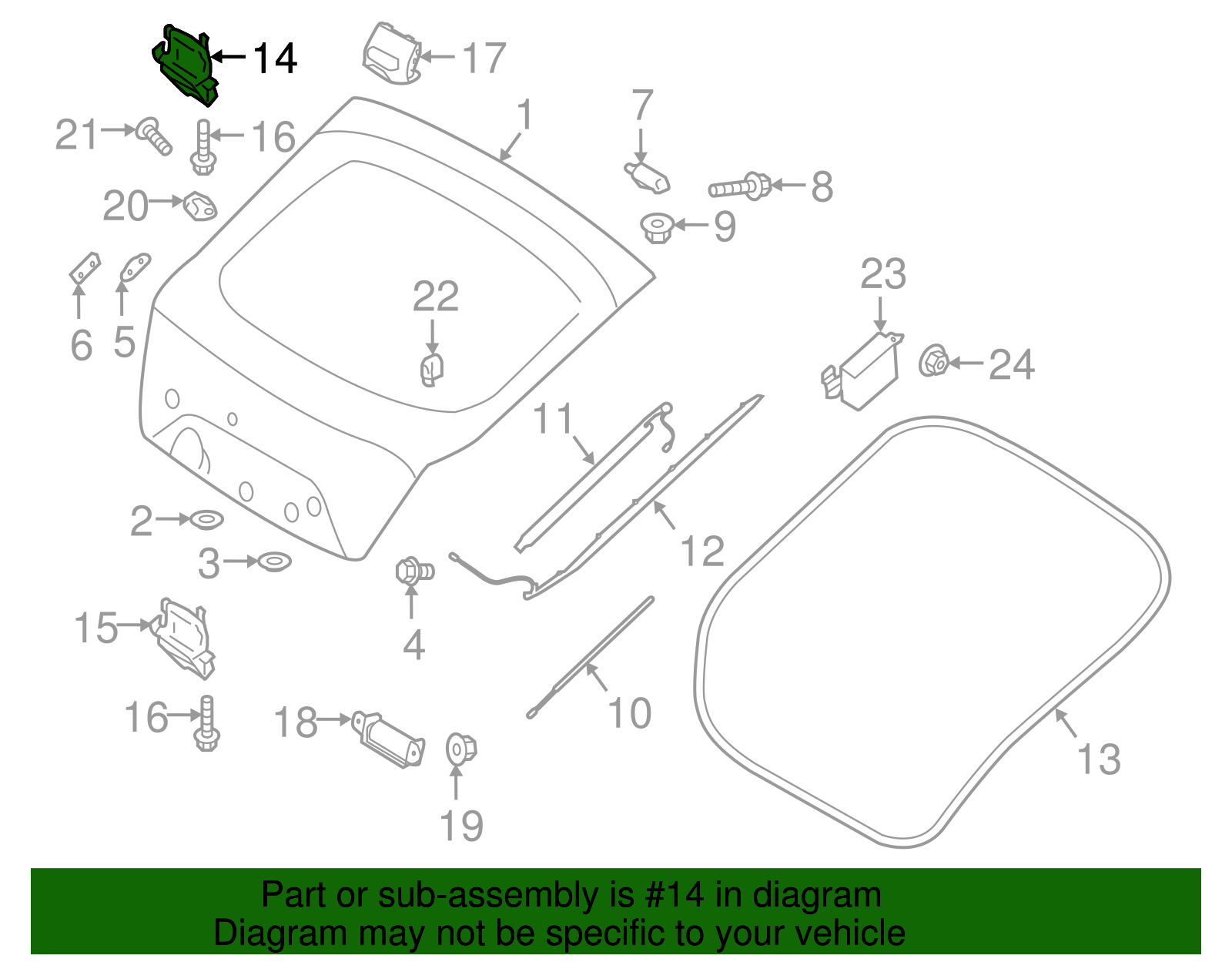 2018-2023 Kia Stinger Latch 81230-J5000 | Retail Performance Auto Parts