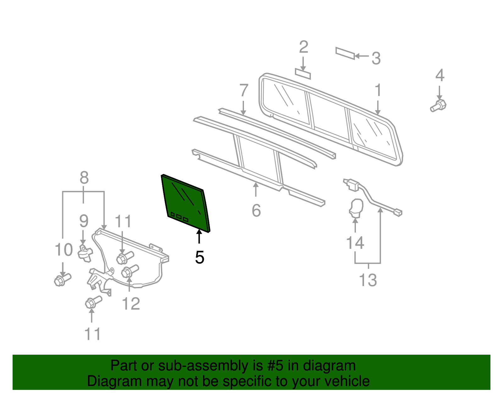 73221-SJC-A11 - 2009-2014 Honda Ridgeline - Glass Set Windshield Center ...