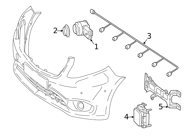 Radar Sensor - 2021-2023 Mercedes-Benz Metris (4479005221) | MB Parts ...