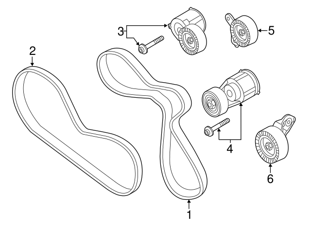 2012-2013 Audi Serpentine Belt 07K-145-933-E | Audi USA Parts