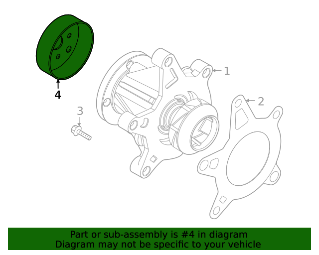 25221-2M010 - Engine Water Pump Pulley 2020-2024 Kia | Kia.Parts Store