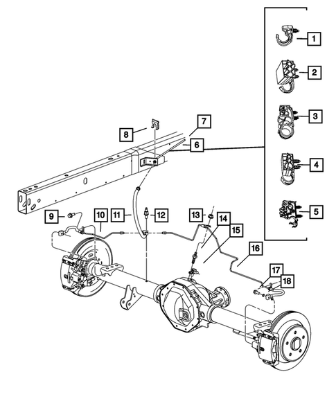 Hydraulic Control Unit, Brake Tubes and Hoses for 2012 Ram 3500 | Bam ...