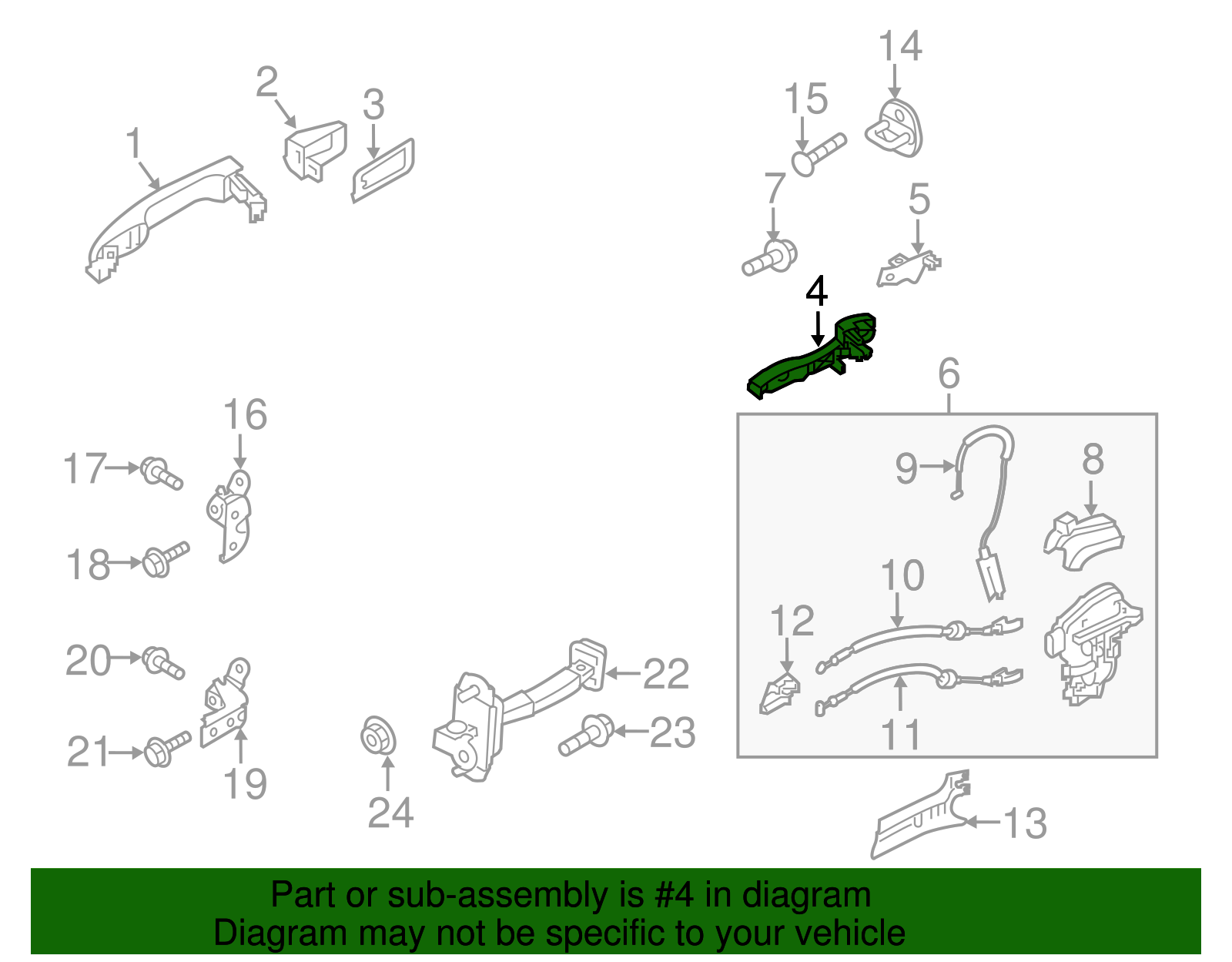 83665-B2000 - Handle Base 2014-2019 Kia | Kia.Parts Store