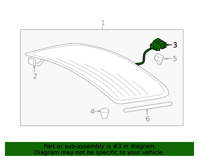 3B0-972-712 - Lift Gate Glass Connector 2018-2024 Audi | Audi OEM Parts