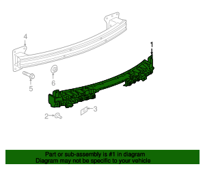 2018-2023 Buick Enclave Rear Bumper Fascia Energy Absorber 23335546 ...