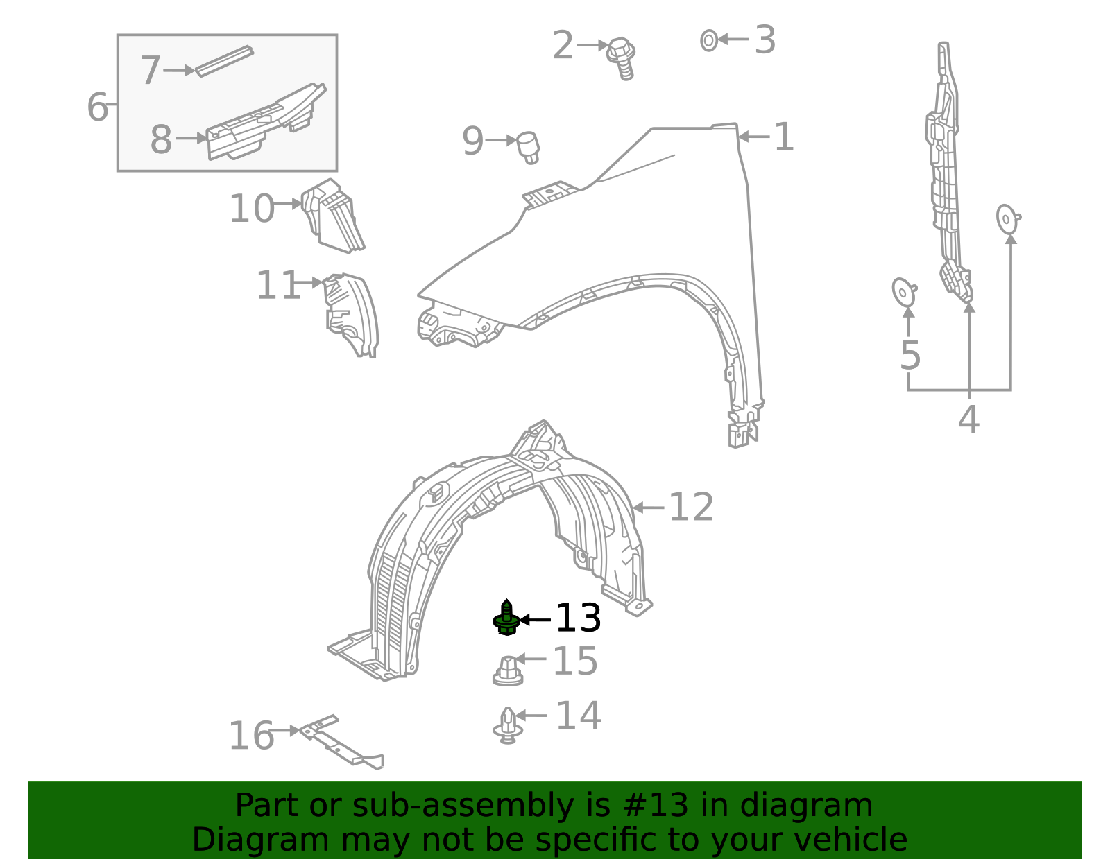 Genuine Toyota Wheel Opening Molding Screw part# 90159-60623 for 2016 ...
