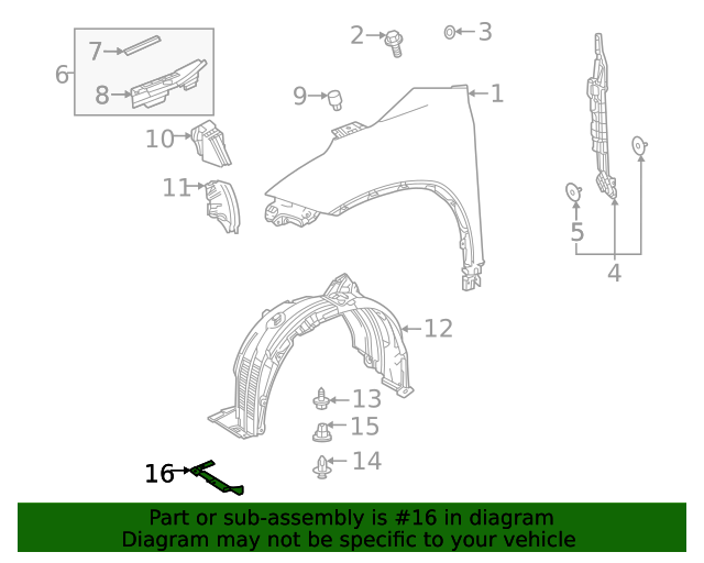 53852-0E080 - Pad - 2020-2024 Toyota Highlander | OEM Genuine Toyota Parts